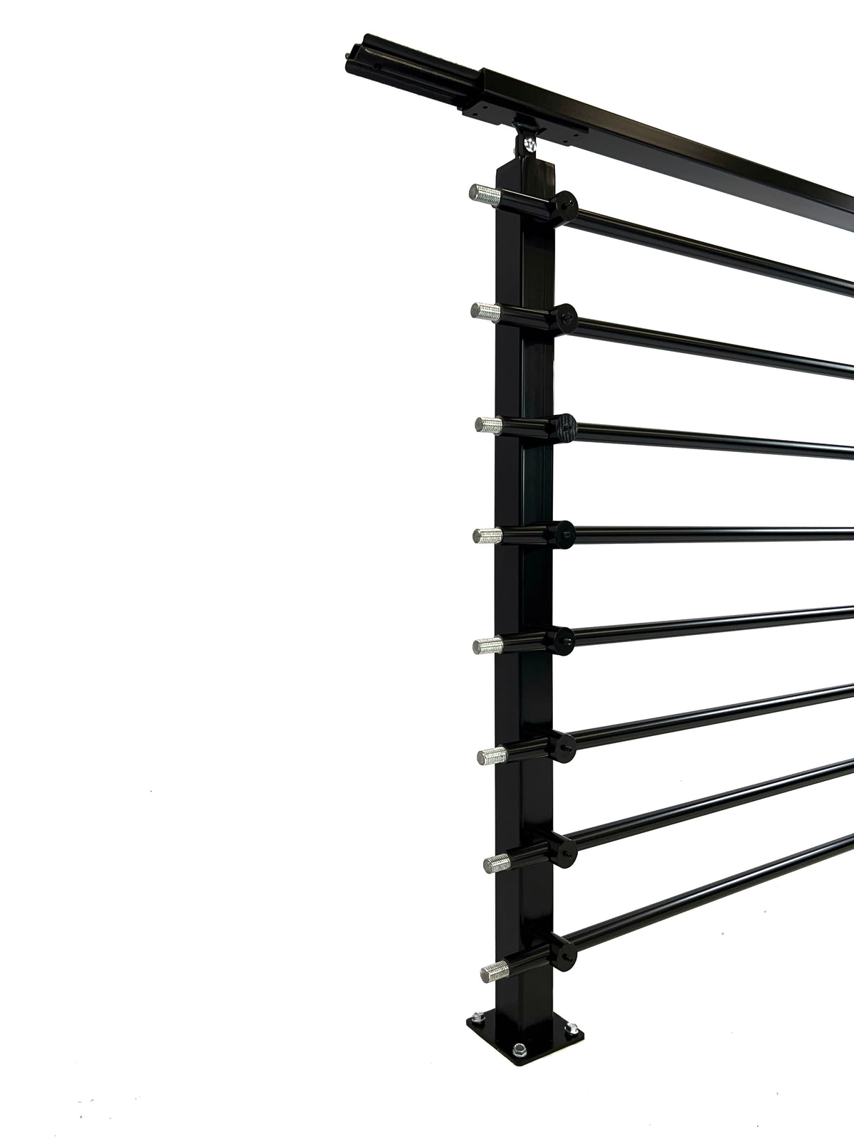 Modern Horizontal Fully Adjustable Railing Banister System, for Stairc
