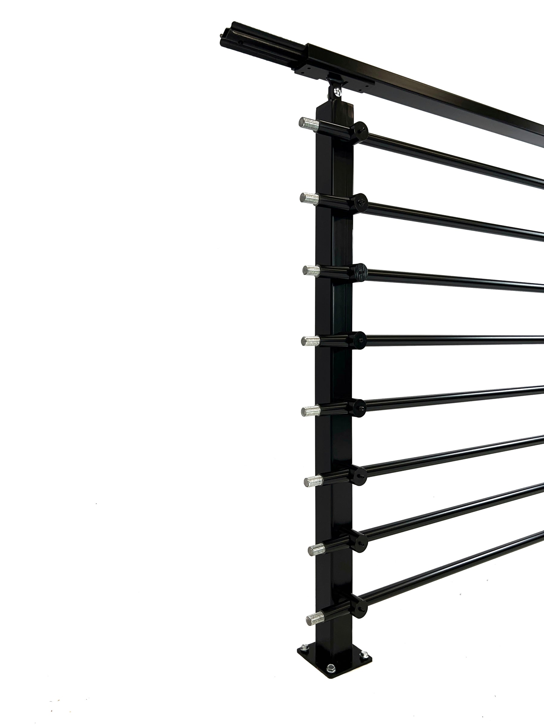 Modern Horizontal Fully Adjustable Railing Banister System, for Stairc