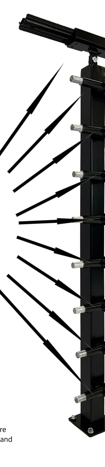 Modern Horizontal Adjustable Railing Banister System, for Staircases,